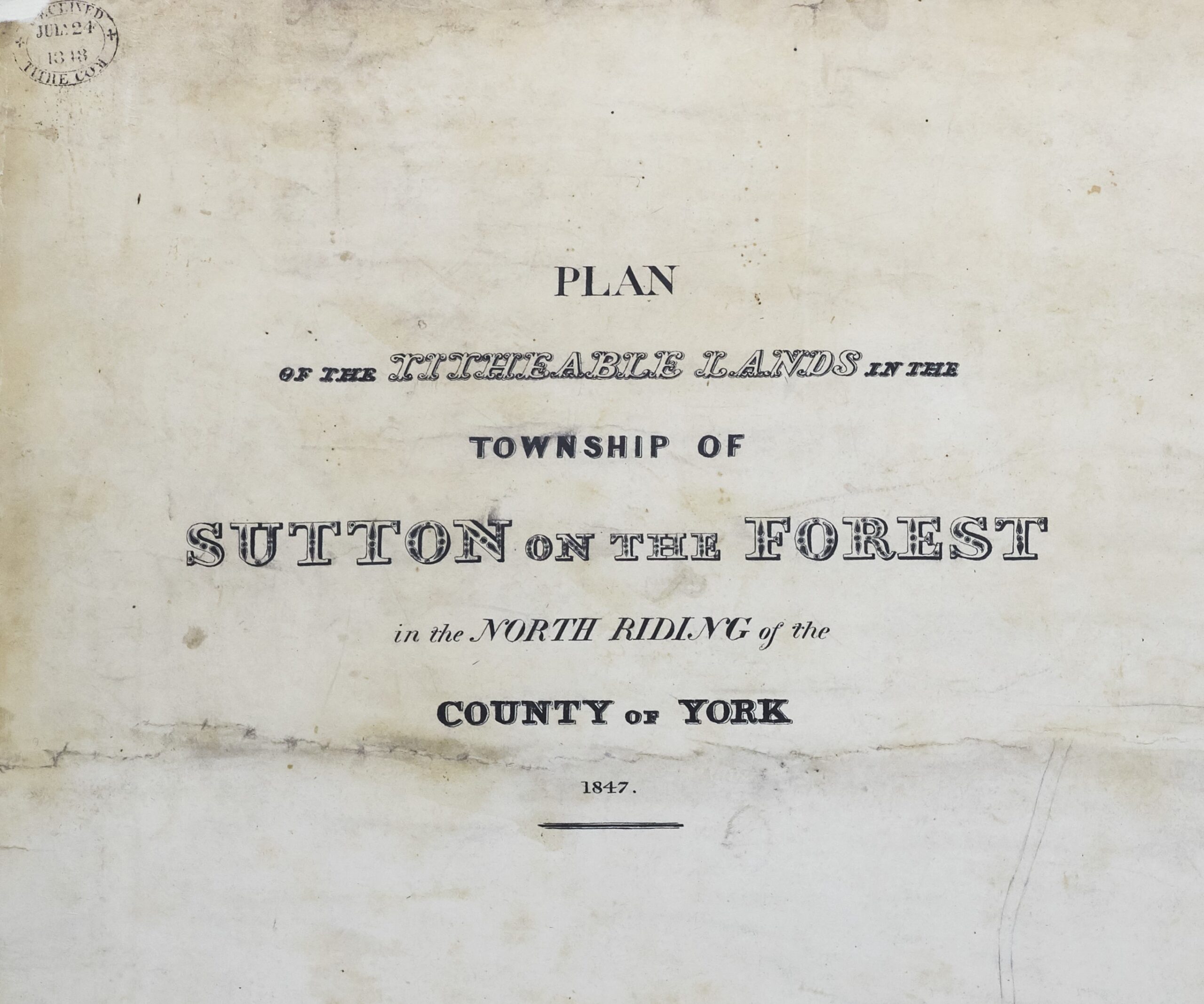 Sutton on the Forest - Tithe Maps Project