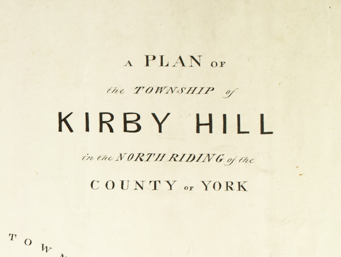 Kirby on the Moor - Tithe Maps Project