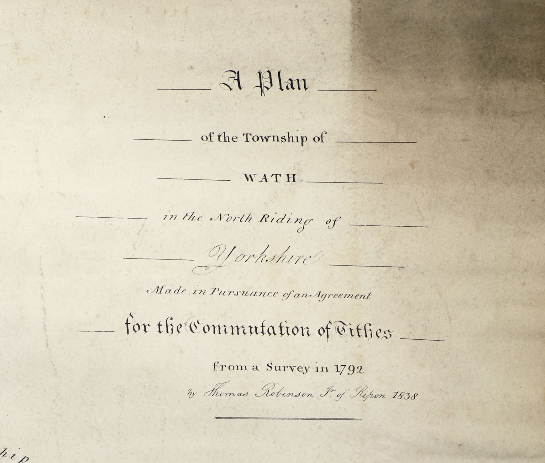 Wath - Tithe Maps Project