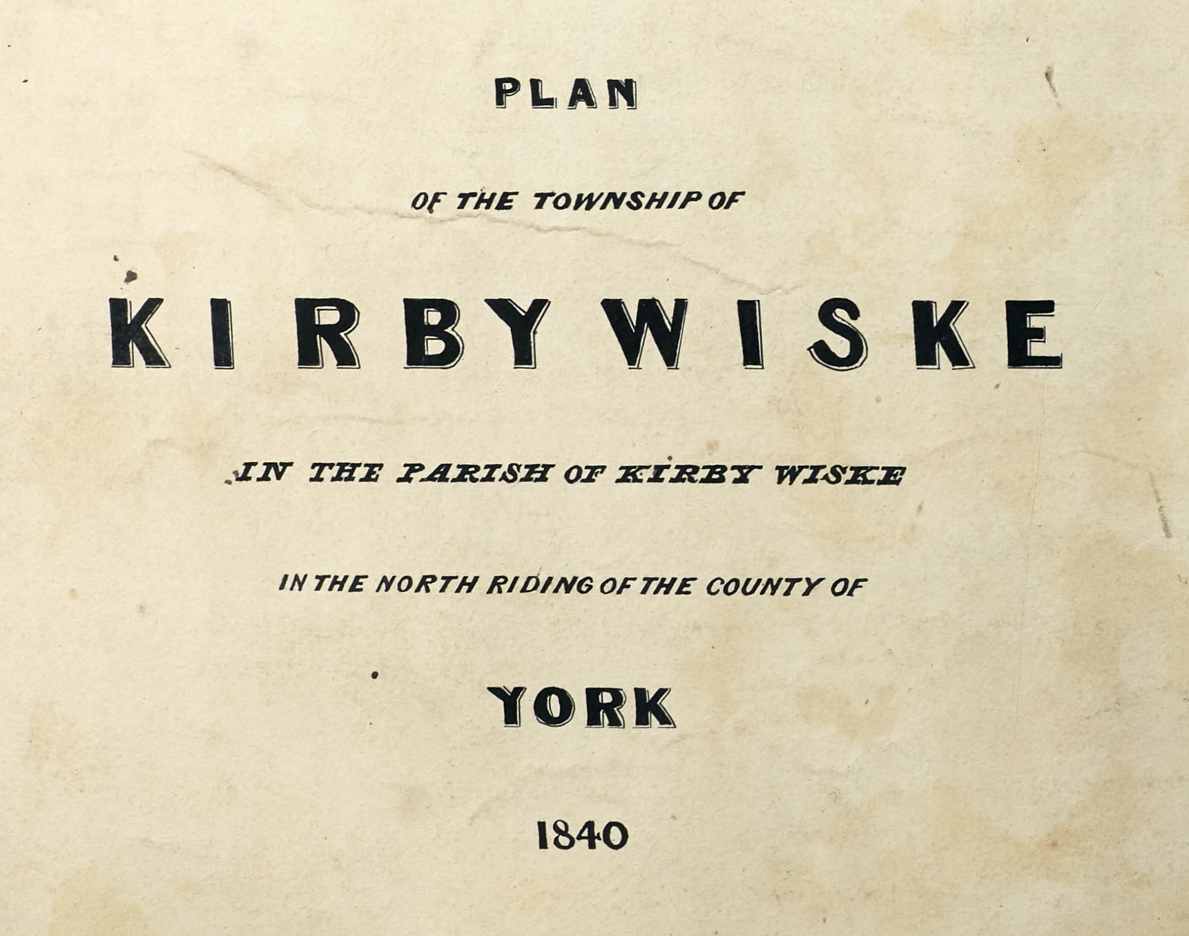Kirby Wiske - Tithe Maps Project